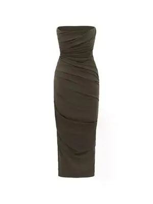 Alex Perry Ruched Strapless Dress