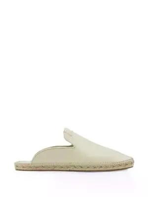 LANVIN Espadrille Leather Mules - Neutrals