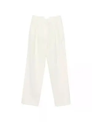 LARDINI Pleat-detail Wide-leg Trousers - Neutrals