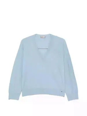Herno Sequin-embellished V-neck Sweater - Blue