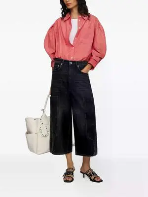 GANNI Floral Embroidered Cargo Jeans