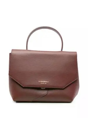 Emporio Armani Leather Tote Bag - Brown