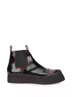 Philosophy Di Lorenzo Serafini Contrast-stitch Platform Ankle Boots - Black