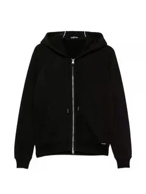 TOM FORD Zip-fastening Drawstring Hoodie - Black