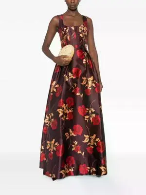 Rebecca Vallance Melora Floral-print Maxi Dress - Brown