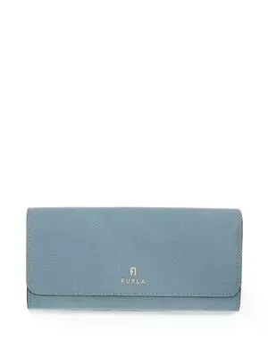 Furla Logo-plaque Grained Leather Wallet - Blue