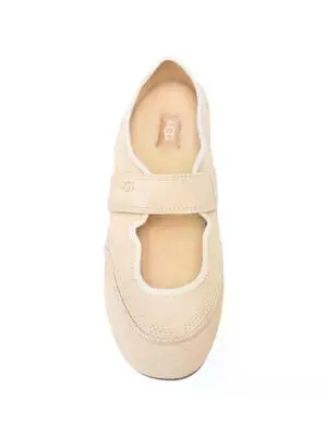 UGG Mary Jane Touch-strap Suede Flats - Neutrals