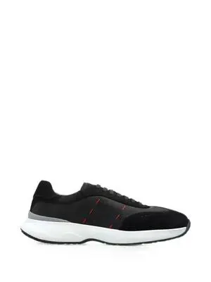 Kiton Suede-panelled Sneakers - Black