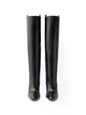 Versace Marisa Leather Boots 90 Mm