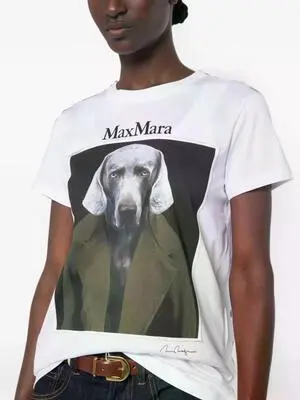 Max Mara Calca Print-detail Short-sleeve T-shirt
