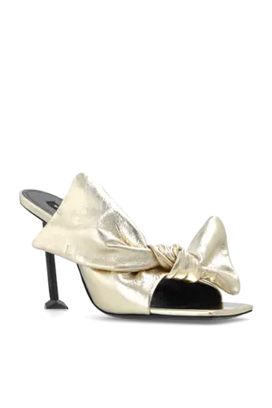 Givenchy Leather Heeled Mules With A Bow