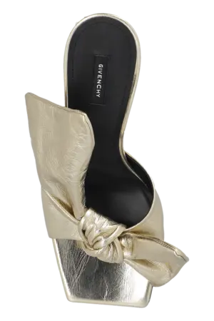 Givenchy Leather Heeled Mules With A Bow