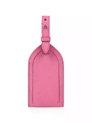 Smythson Panama Adjustable Luggage Tag - Pink