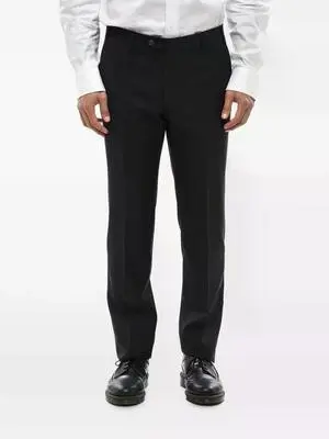 Corneliani Pressed-crease Trousers - Black