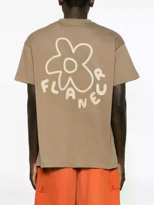 FLANEUR Blossom Logo-print Crew-neck T-shirt