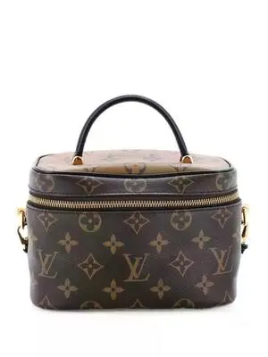 LOUIS VUITTON Vanity Handbag Reverse Monogram Canvas Pm Satchel - Brown