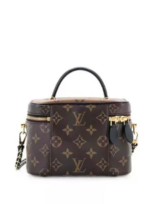 LOUIS VUITTON Vanity Handbag Reverse Monogram Canvas Pm Satchel - Brown