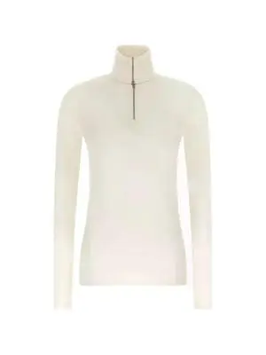 JIL SANDER Half-zip Long-sleeve Sweater - Neutrals
