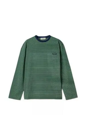Miu Miu Striped Jersey T-shirt - Green