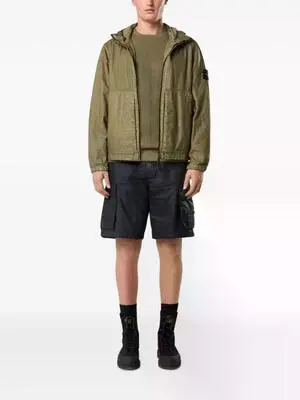 Stone Island Organic-look Nylon Panama-tc Hooded Jacket