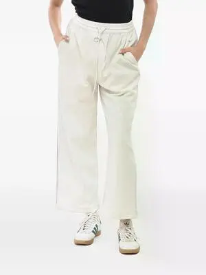 Yohji Yamamoto Logo-print Drawstring Track Pants - Neutrals
