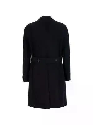 Tagliatore Double-breasted Peaked-lapel Coat - Blue