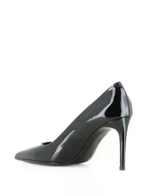 SERGIO LEVANTESI Patent-finish Pointed-toe Pumps - Black
