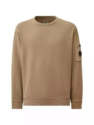 C.P. COMPANY Malfilè-fleece Lens Crewneck Sweatshirt - Neutrals
