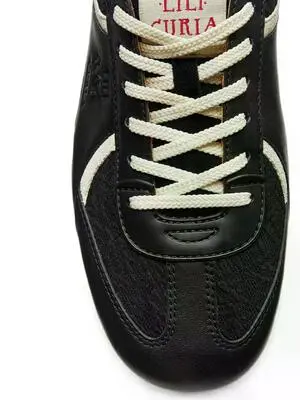 LILI CURIA Zola Open-knit Leather Sneakers