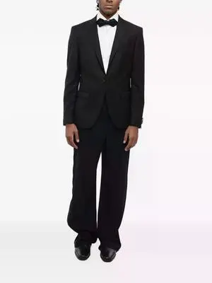 Corneliani Jacquard Peak-lapel Jacket - Black
