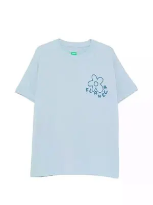 FLANEUR Blossom Graphic-print T-shirt - Blue