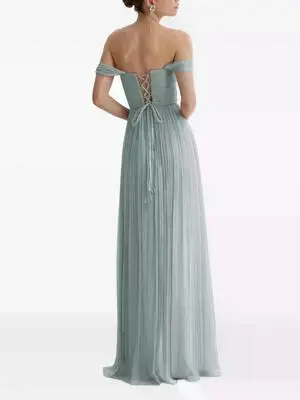 FRAMBOISE Kiros Pleated Maxi Dress