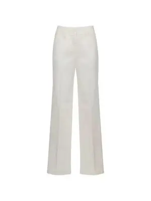 Peserico Pressed-crease Straight-leg Trousers - White
