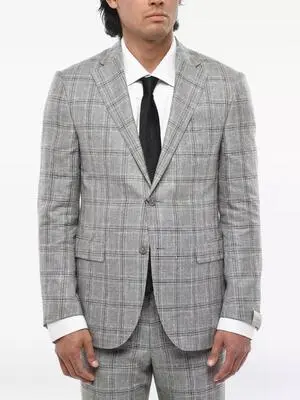 Corneliani Single-breasted Checked Suit - Grey