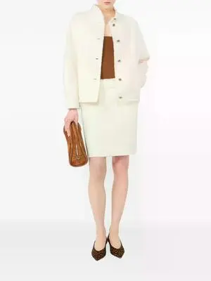 Max Mara Fringed Button-up Jacket