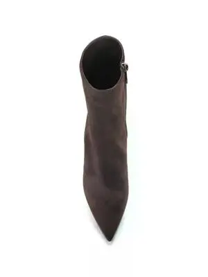 SERGIO LEVANTESI Pointed-toe Suede Ankle Boots