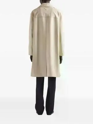 Prada Leather Coat - Neutrals