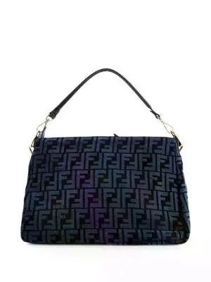 Fendi O'lock Zip Shoulder Bag Zucca Chenille Hobo Bag
