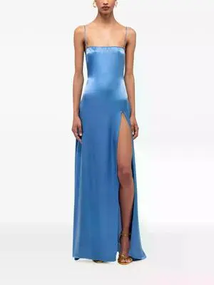 DONDE ESTEBAN Es Vedra Side-slit Silk Maxi Dress