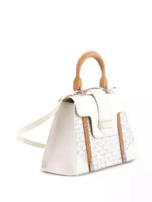 Goyard Saigon Top Handle Bag In Coated Canvas And Leather Pm Satchel