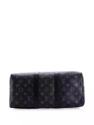LOUIS VUITTON Keepall Bandouliere Bag Reverse Monogram Eclipse Canvas 35 Travel Bag