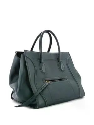 Celine Phantom Tote Bag In Smooth Leather - Green