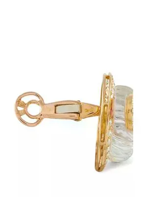 Boucheron 18k Yellow Diamond And Rock Crystal Clip-on Earrings