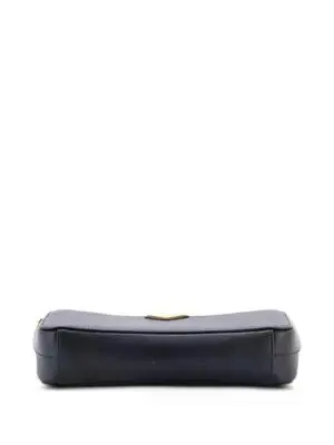 Prada Saffiano Leather Double Zip Wallet On Chain Mini Clutch Bag