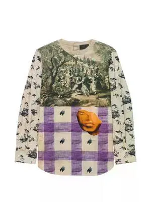 Prada Printed Cotton Shirt - Neutrals