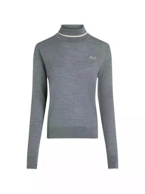 Karl Lagerfeld Wool Turtleneck Sweater - Grey