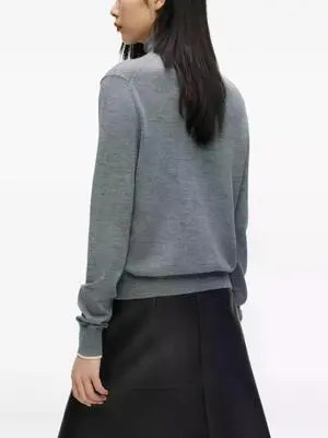 Karl Lagerfeld Wool Turtleneck Sweater With Embroidered Logo