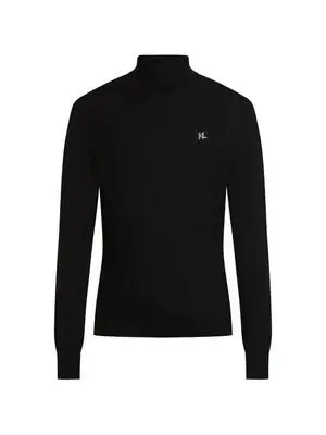 Karl Lagerfeld Monogram Wool Turtleneck Sweater
