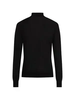 Karl Lagerfeld Monogram Wool Turtleneck Sweater