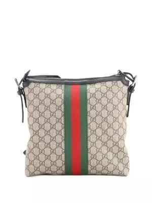 Gucci Gg Coated Canvas Messenger Bag - Black